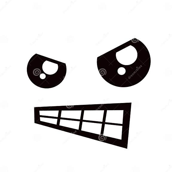 Angry expression design stock vector. Illustration of face - 99976334