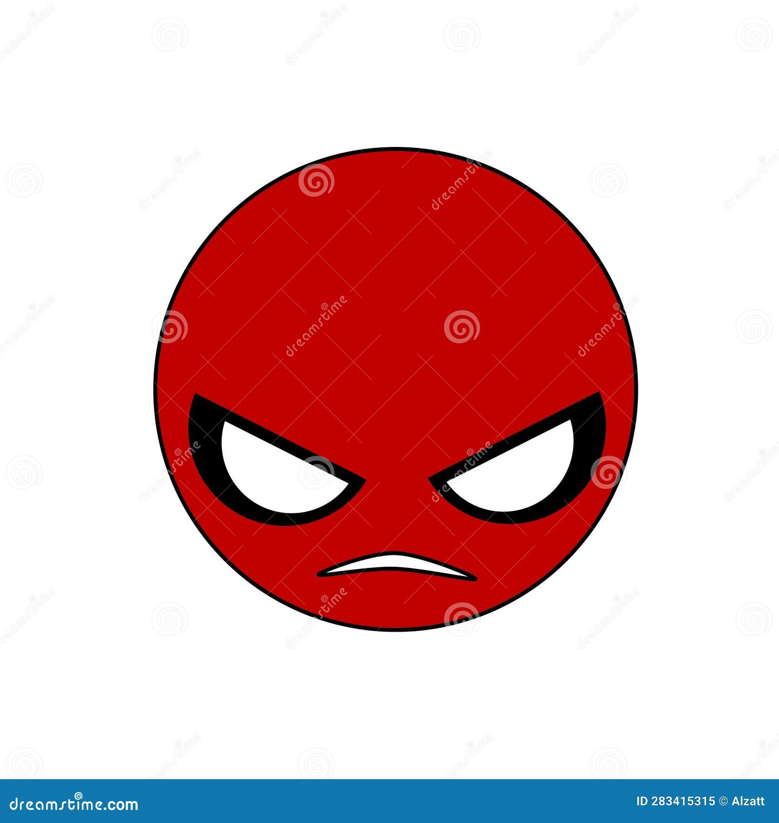 Angry Expression Hero Cartoon Illustration Stock Illustration ...