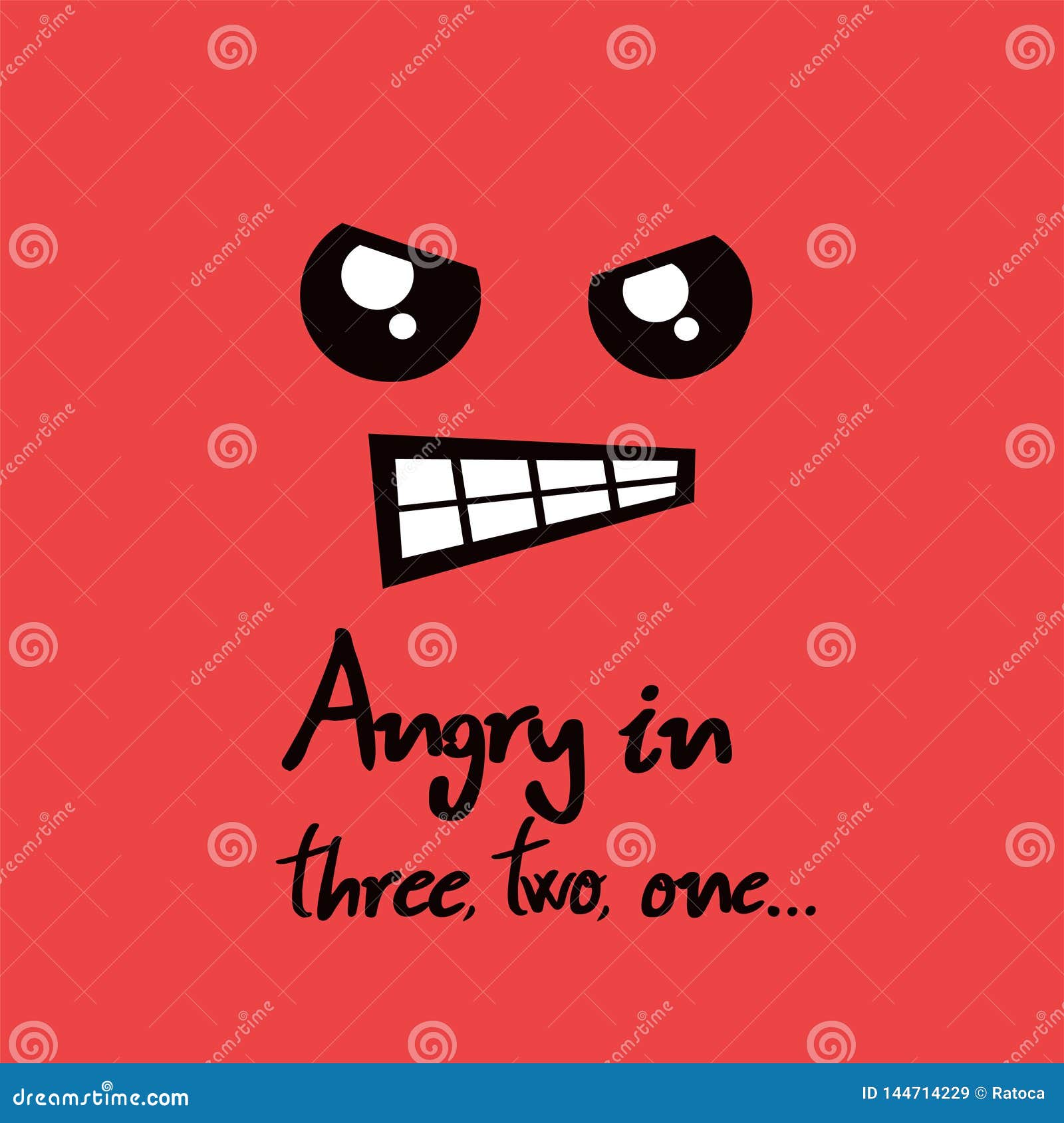 Angry Expression Illustration Stock Vector - Illustration of emotion ...