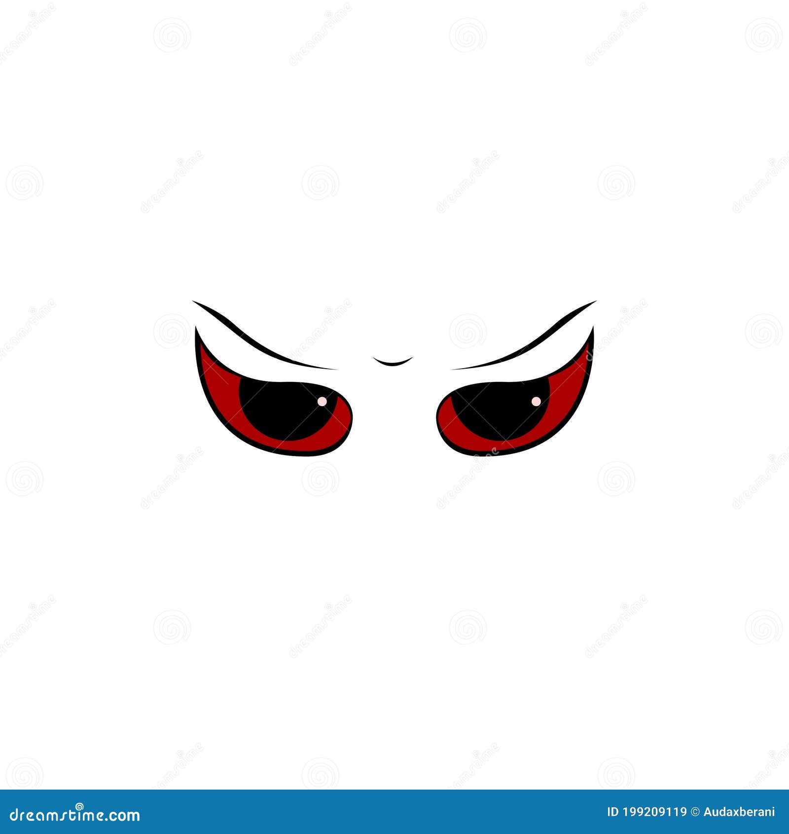 Angry Expression from Red Eyes Demon and Devil Series Stock Vector ...