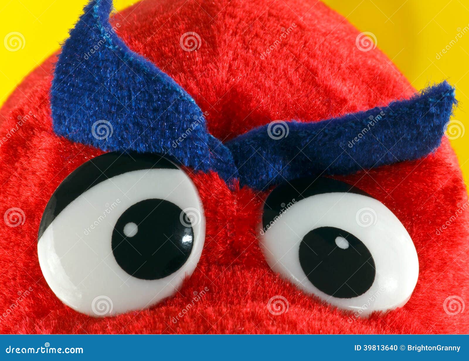 Soft Toy Cat With An Angry Expression On His Face On The Background Of ...