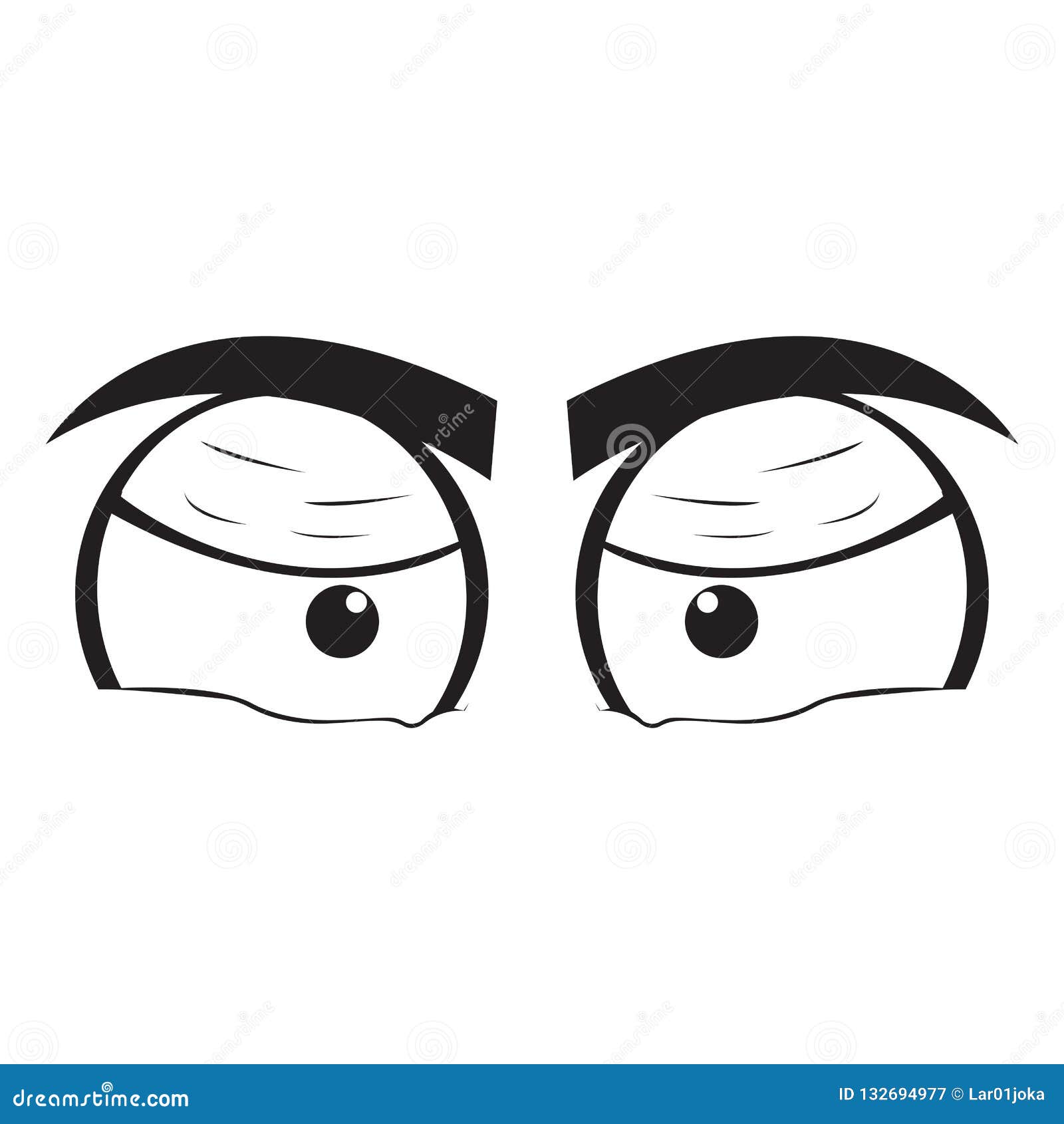 Angry eyes cartoon stock vector. Illustration of character - 132694977