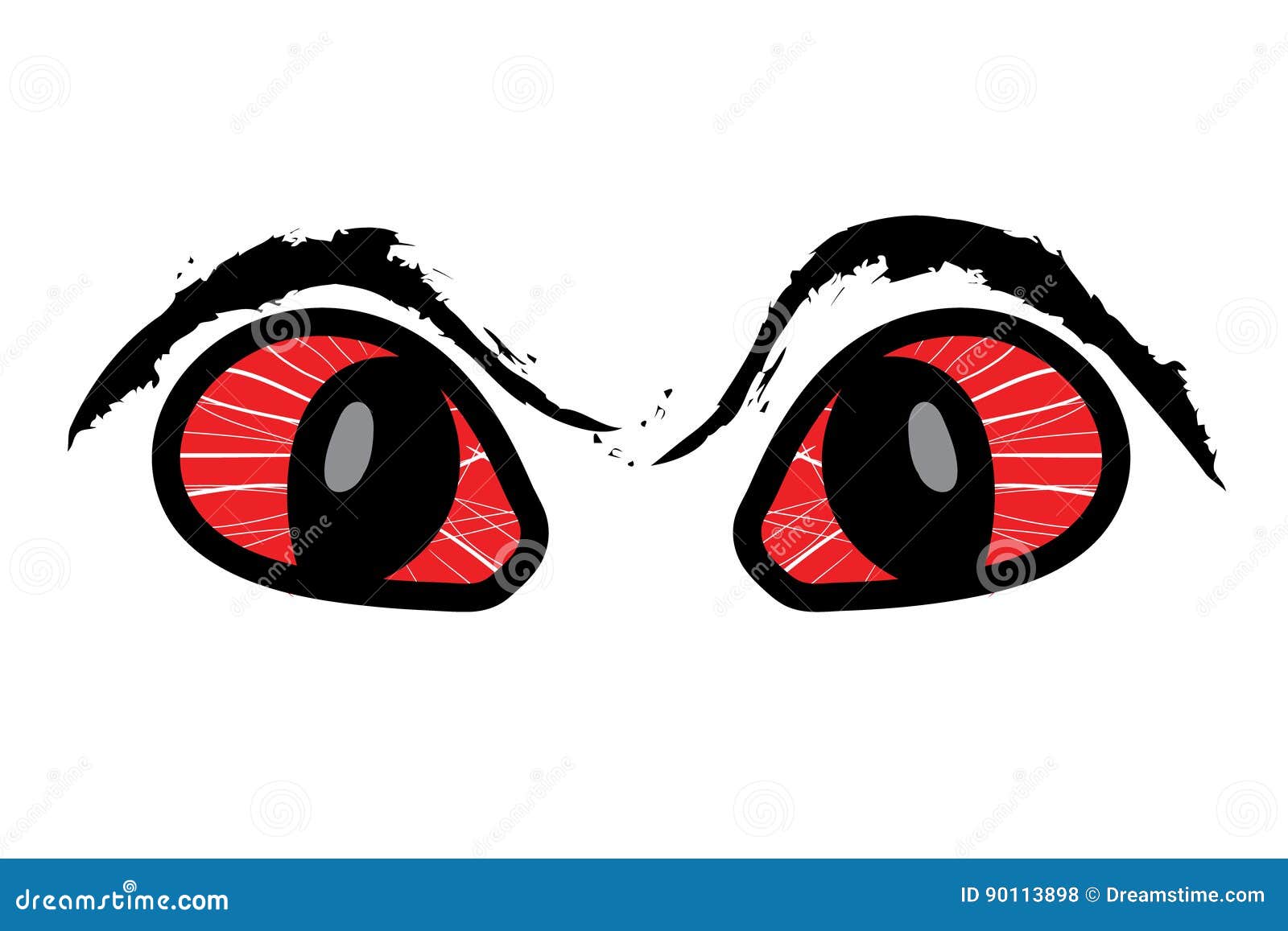 Angry Eyes stock vector. Illustration of anger, infuriated - 90113898