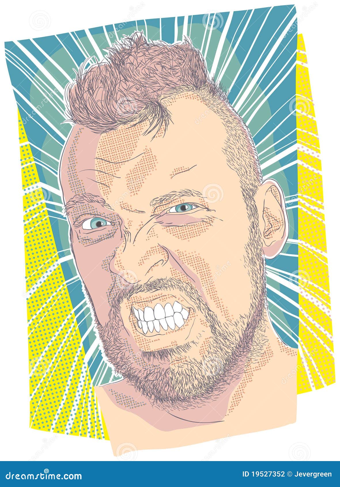 Angry face stock vector. Illustration of expression, rage - 19527352