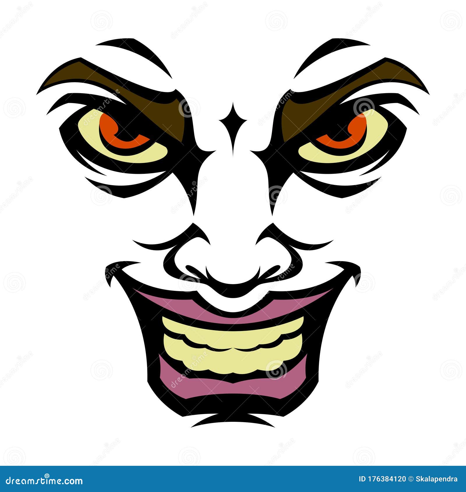 Angry face stock vector. Illustration of hell, angry - 176384120