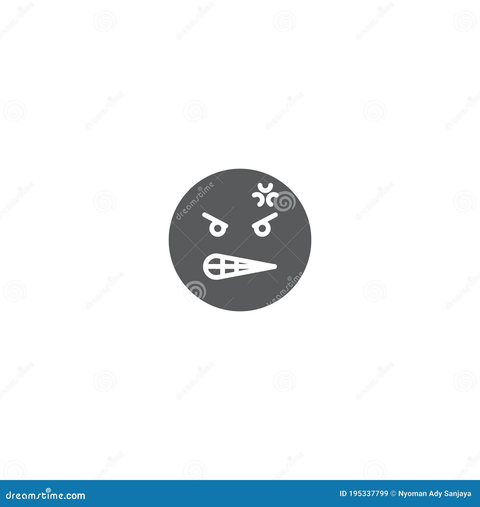 Angry Face Emoji Vector Icon Symbol Isolated on White Background Stock ...