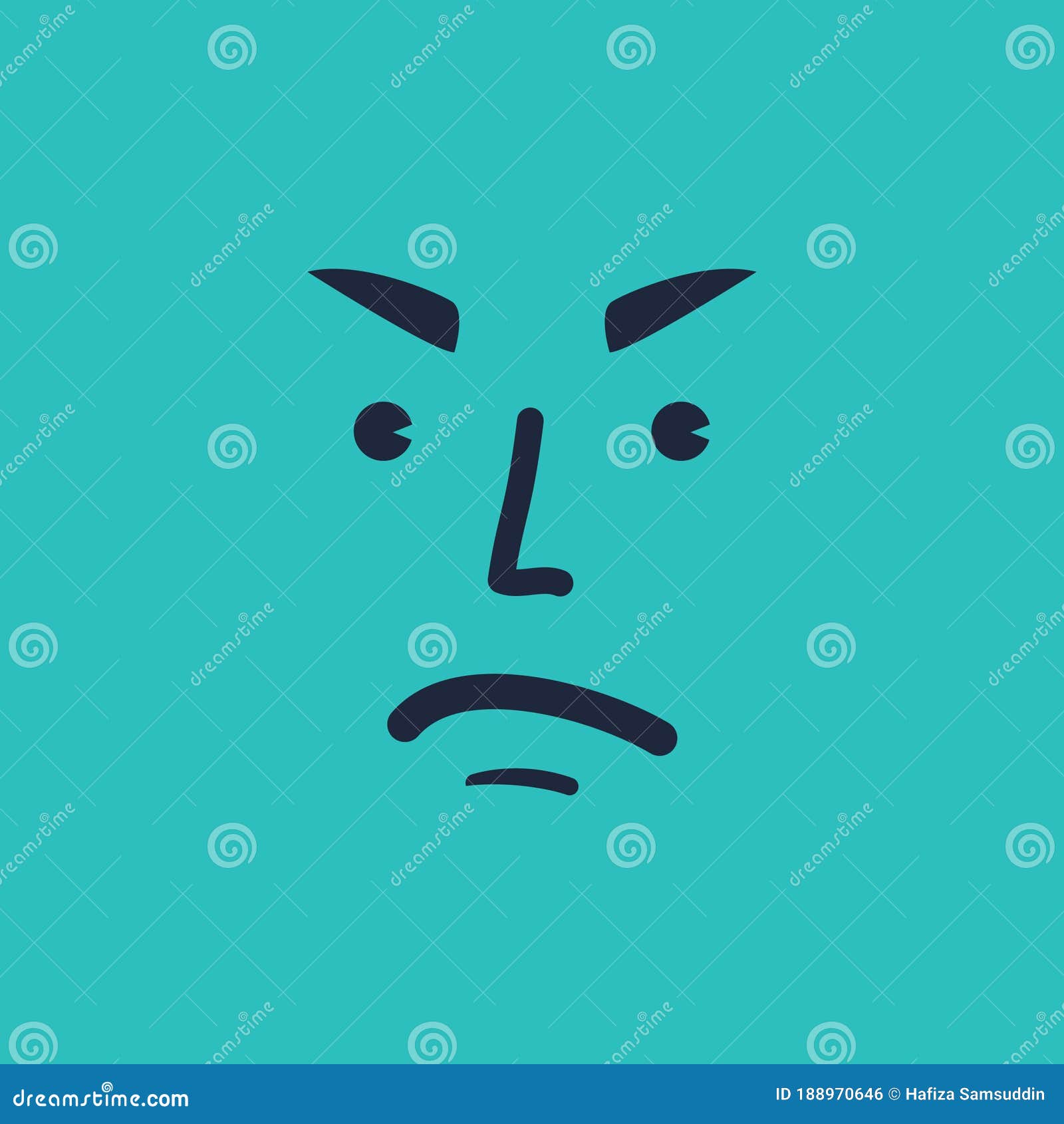 Angry Face Emoticon. Vector Illustration Decorative Design Stock Vector ...