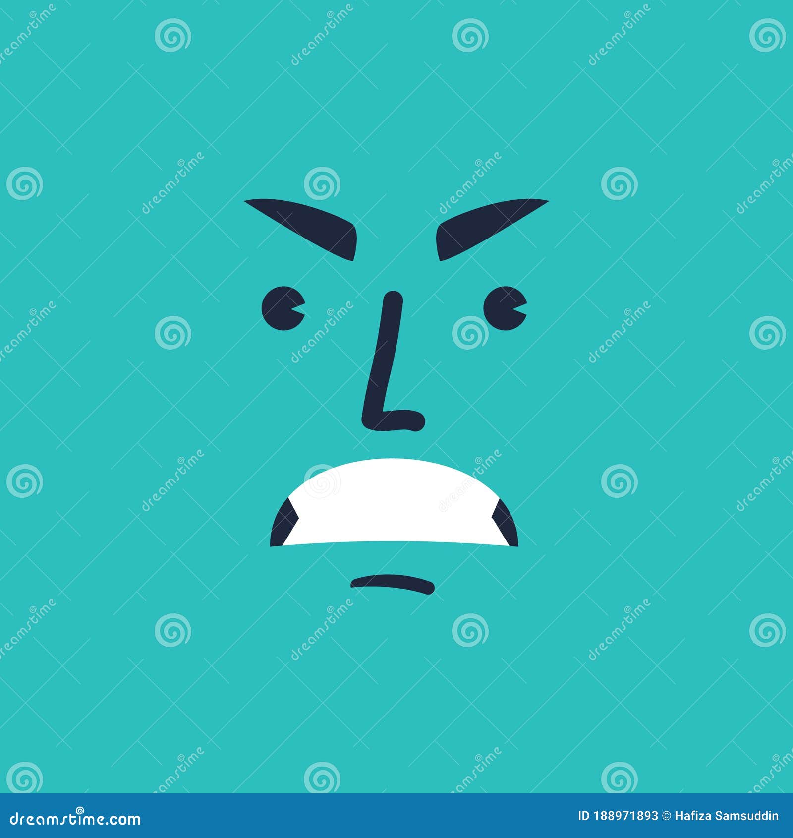 Angry Face Emoticon. Vector Illustration Decorative Design Stock Vector ...