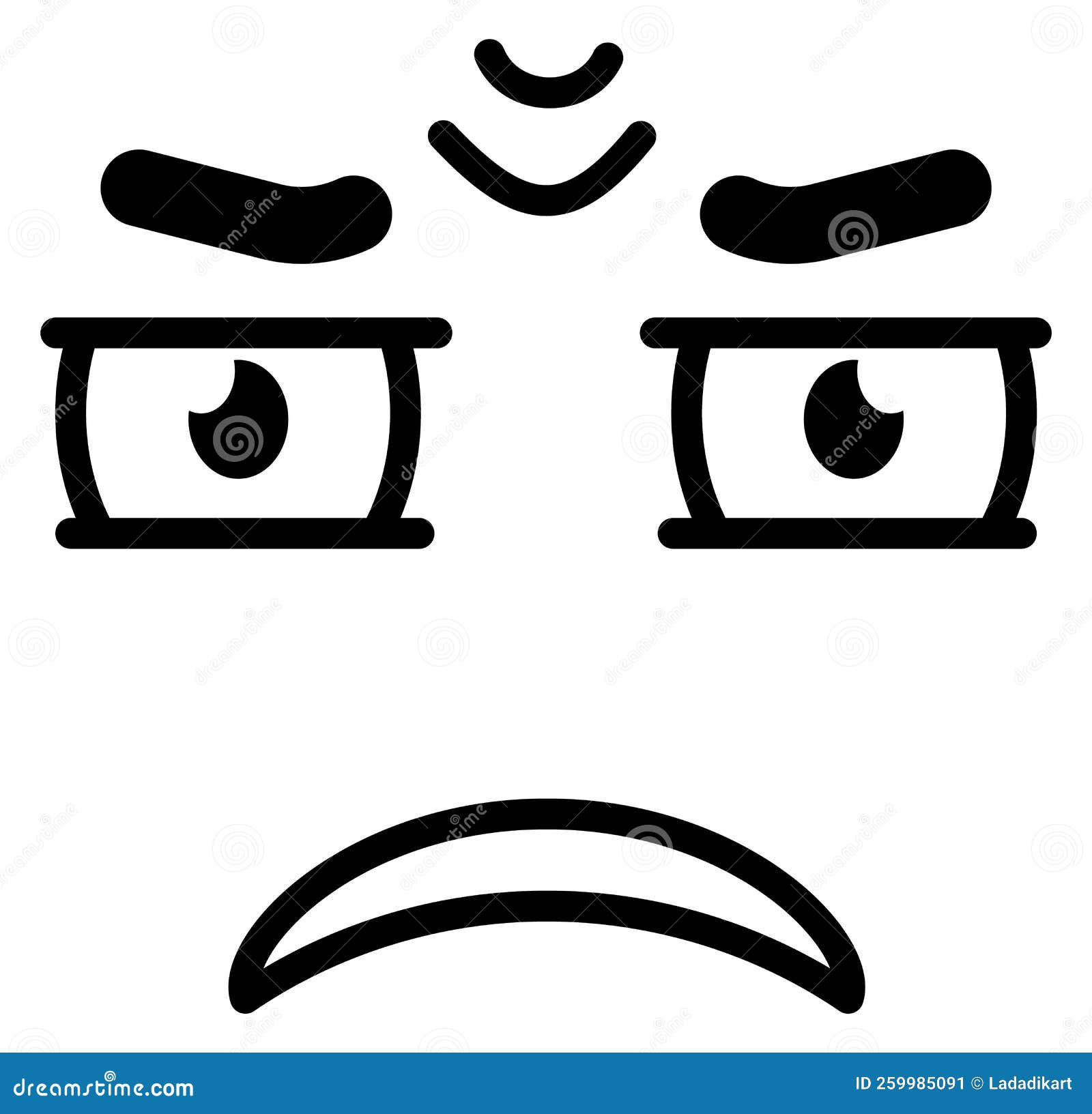Angry Face Expression. Rage Emotion Stock Vector - Illustration of ...