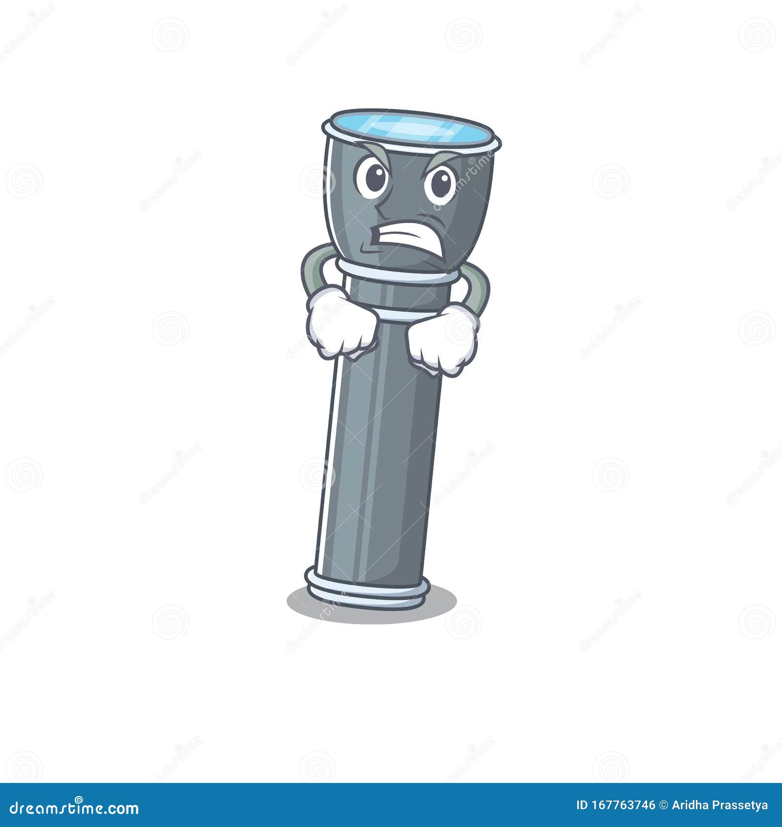 Angry Face Flashlight Scroll Cartoon Character Design Stock Vector ...