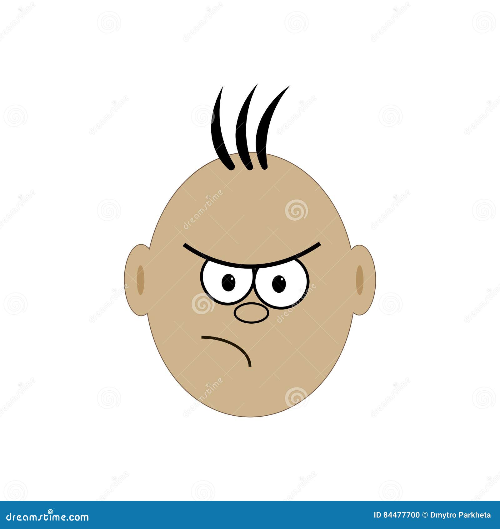 Angry face illustration stock vector. Illustration of design - 84477700