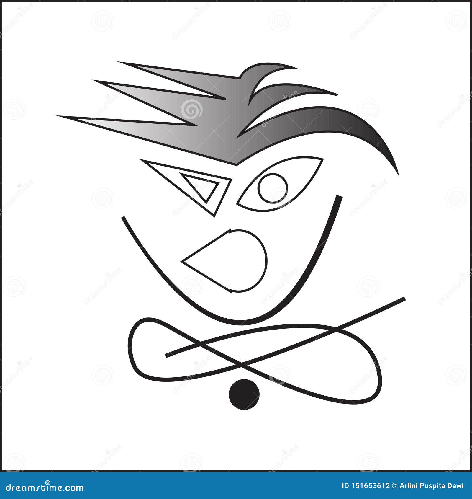 Angry face image stock illustration. Illustration of beauty - 151653612
