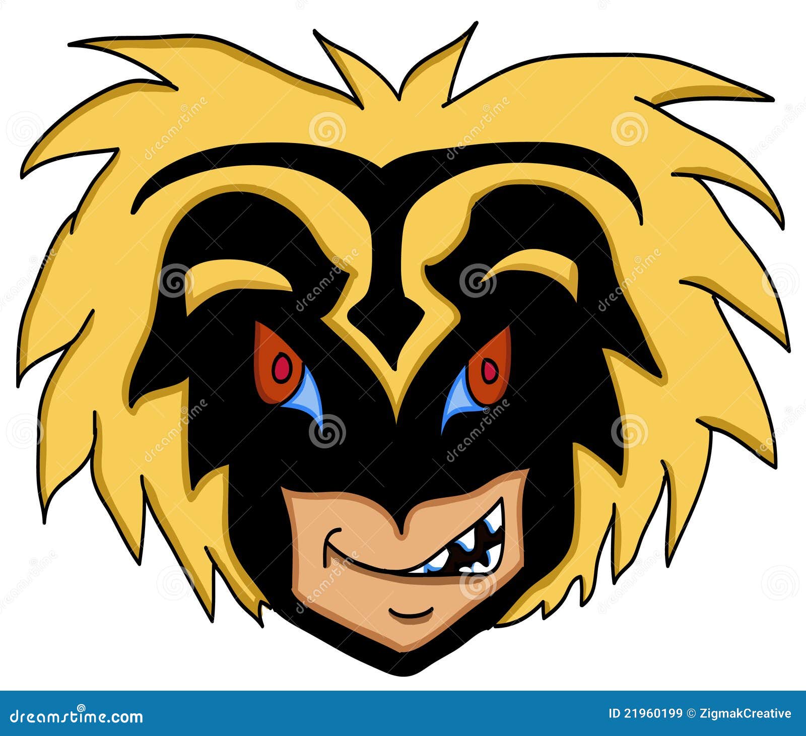 Angry face with mask stock vector. Illustration of cosmetics - 21960199