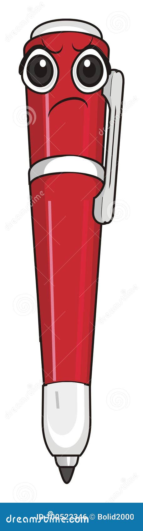 Evil face of pen stock illustration. Illustration of record - 100522346