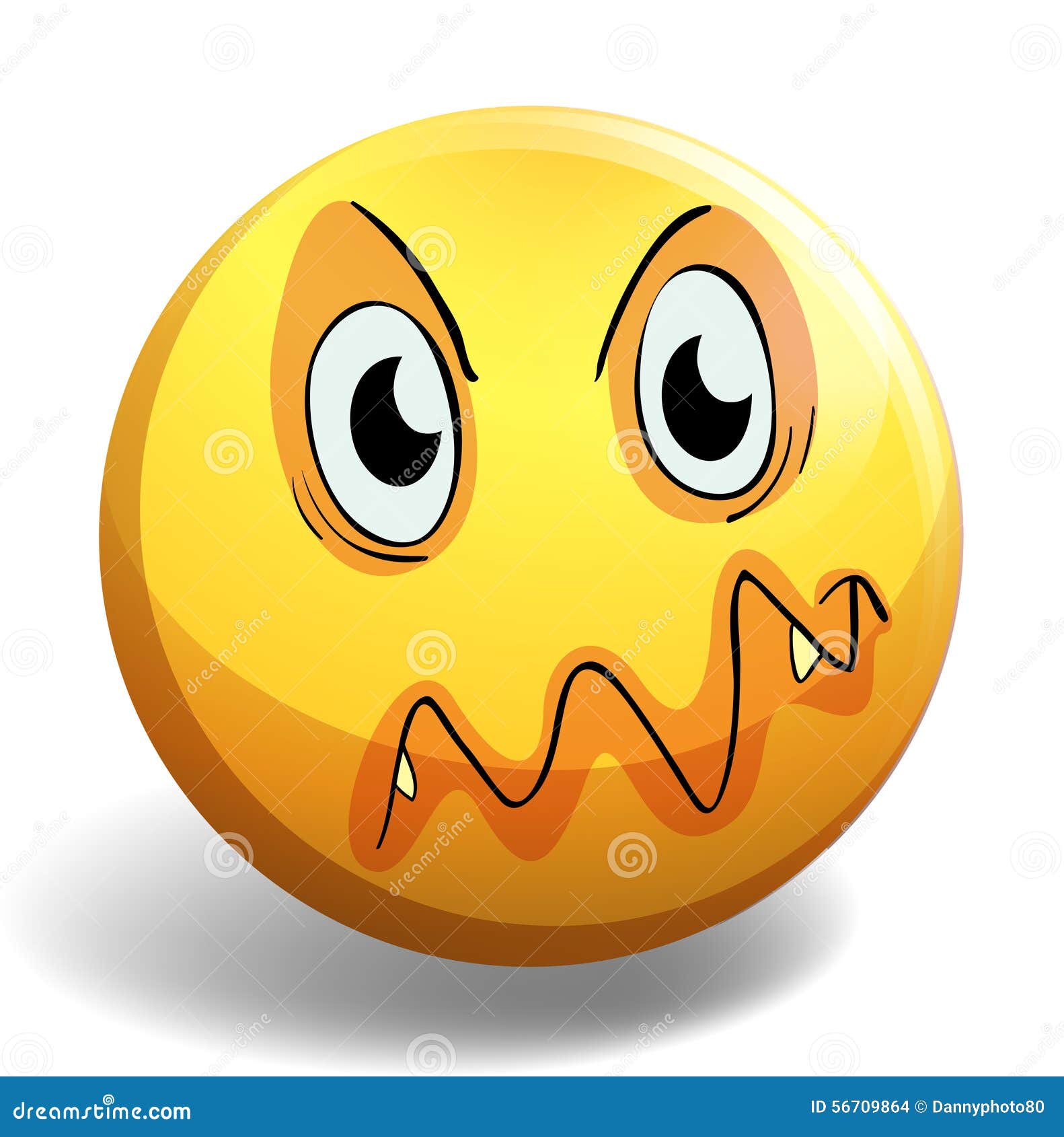 Angry face stock vector. Illustration of round, icon - 56709864