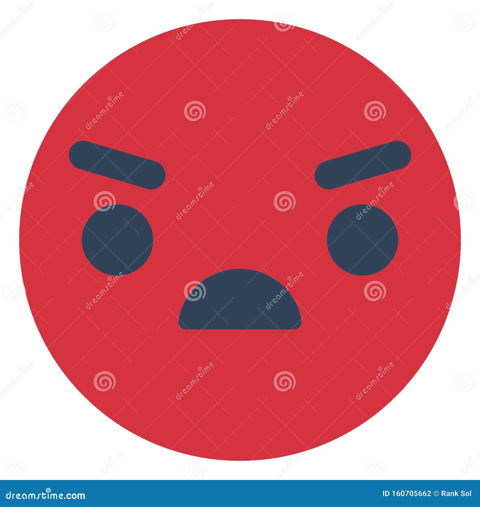 Angry Face Vector Icon Fully Editable Stock Vector - Illustration of ...