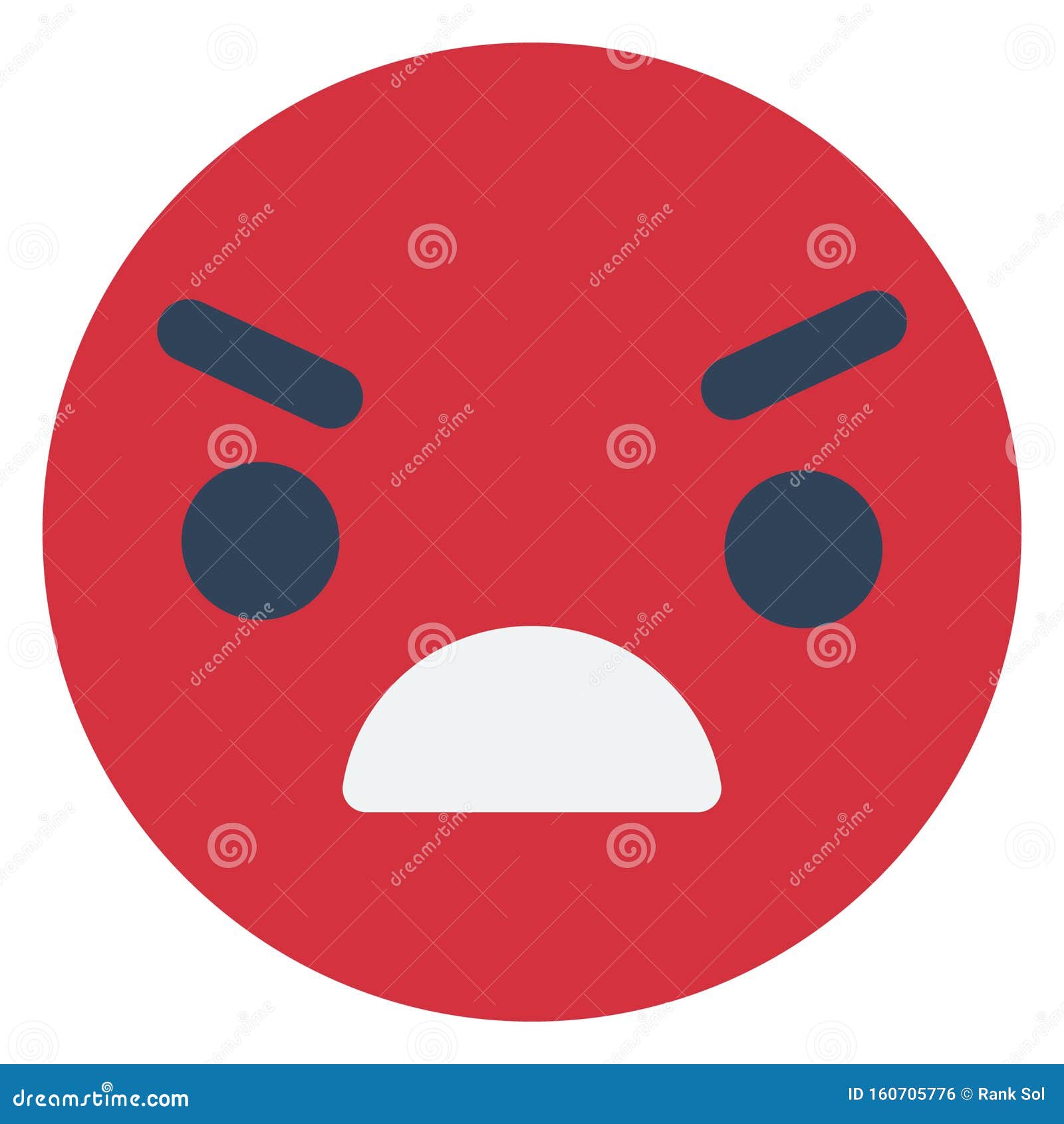 Angry Face Vector Icon Fully Editable Stock Vector - Illustration of ...