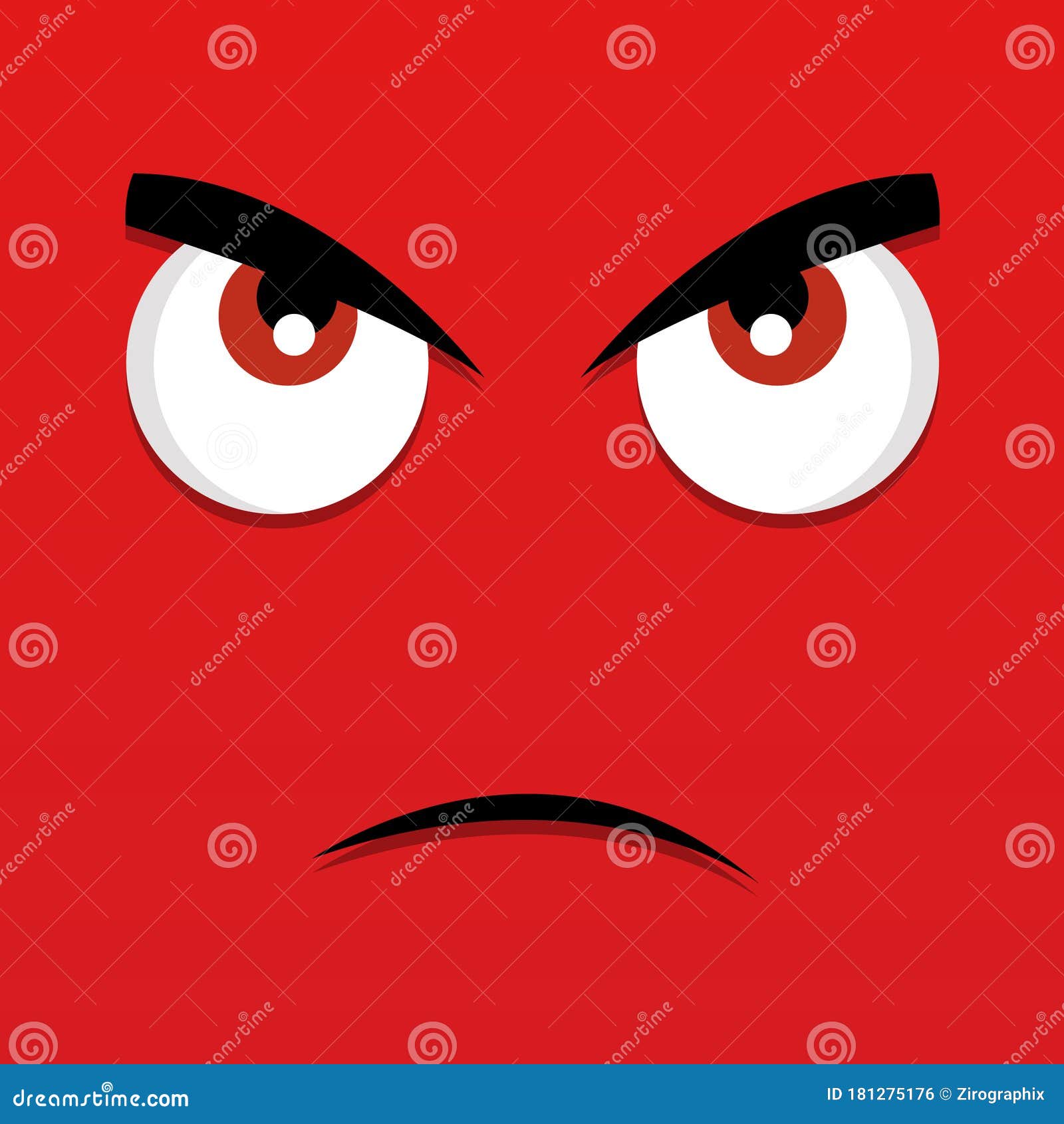 Angry Face Vector Illustration Design Stock Vector - Illustration of ...