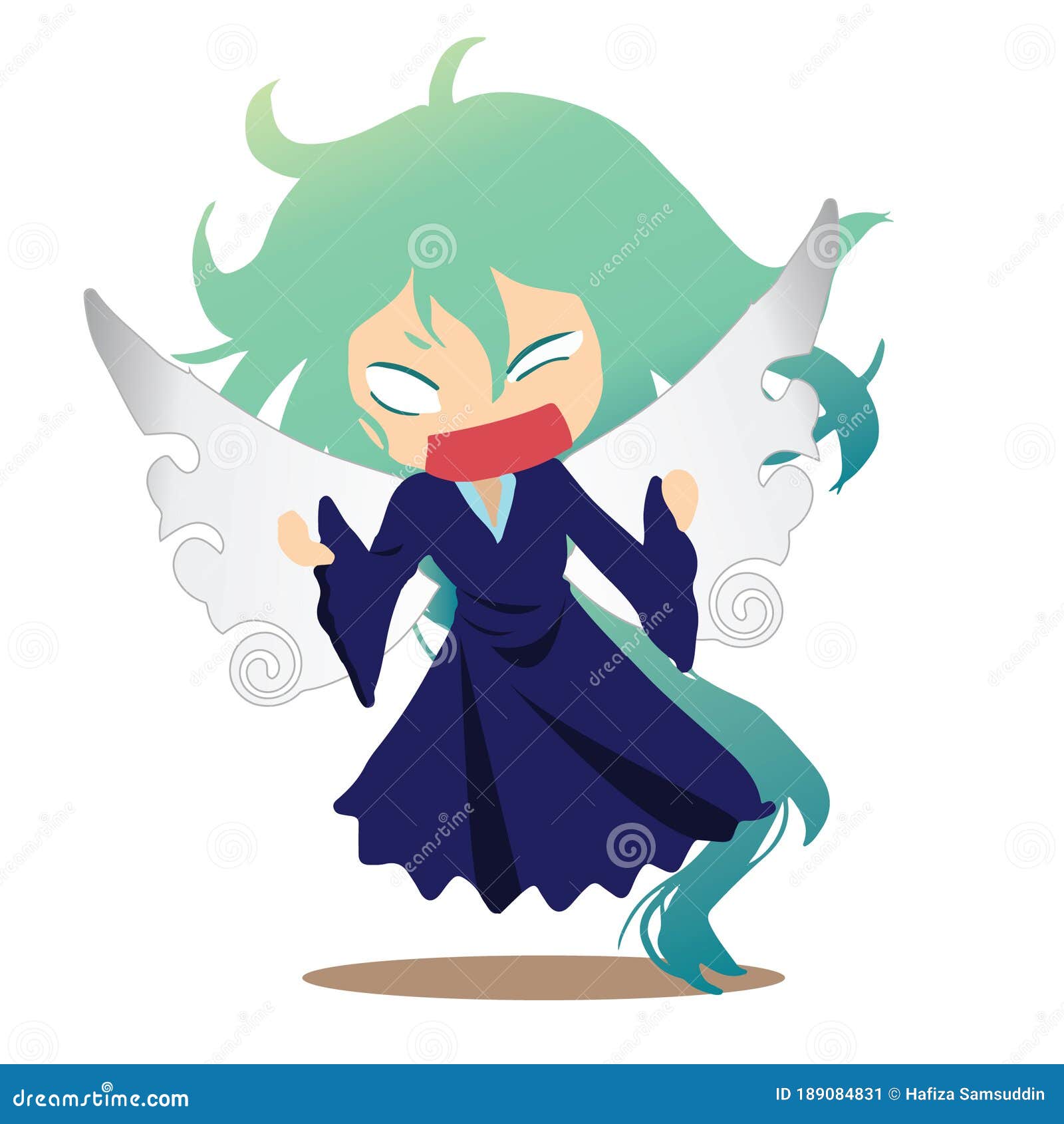 Angry Fairy. Vector Illustration Decorative Design Stock Vector ...