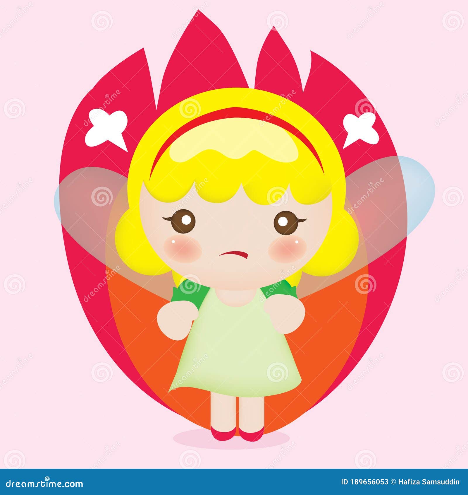 Angry Fairy. Vector Illustration Decorative Design Stock Vector ...