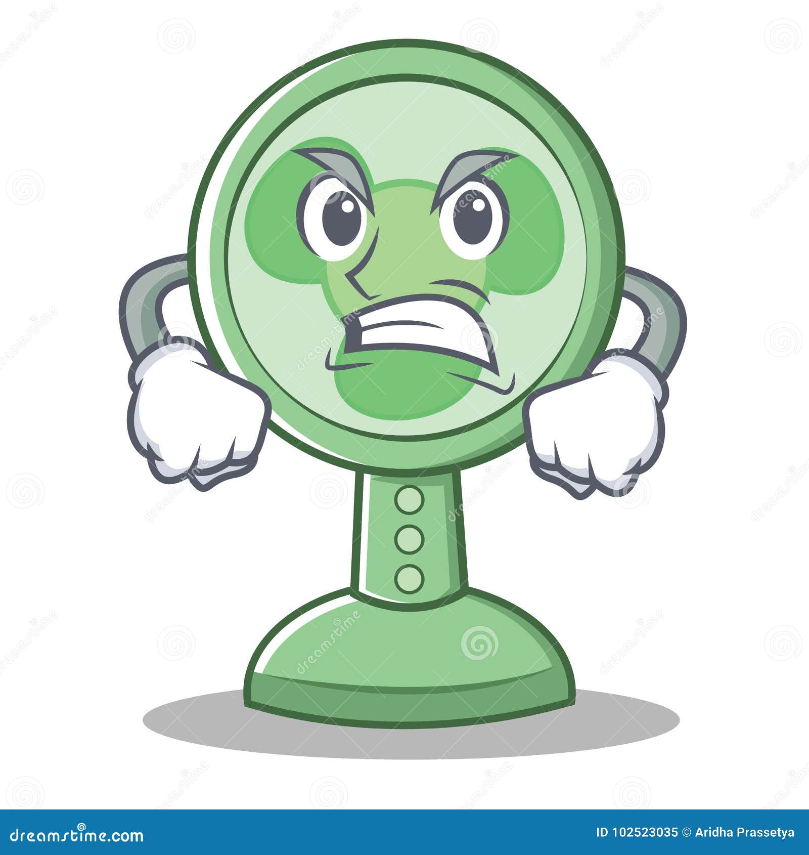 Angry Air Cooler Isolated With The Cartoon Vector Illustration ...