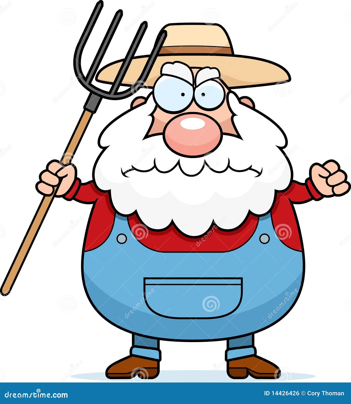 Angry Farmer stock vector. Illustration of person, farmer - 14426426
