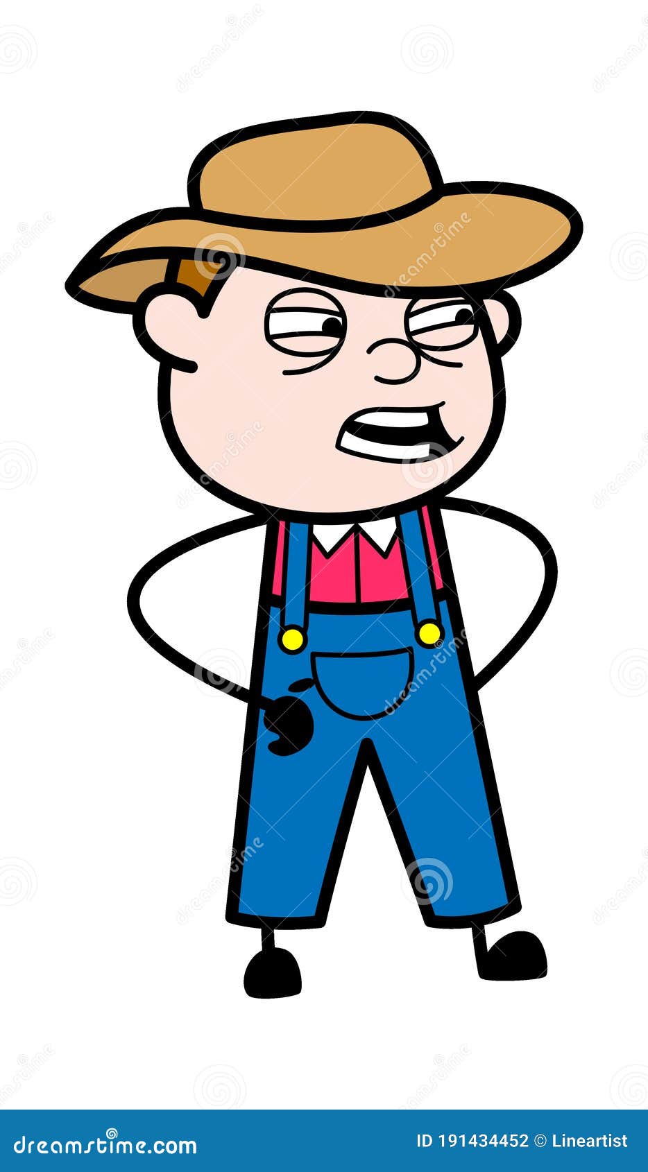 Angry Farmer Talking Cartoon Stock Illustration - Illustration of ...