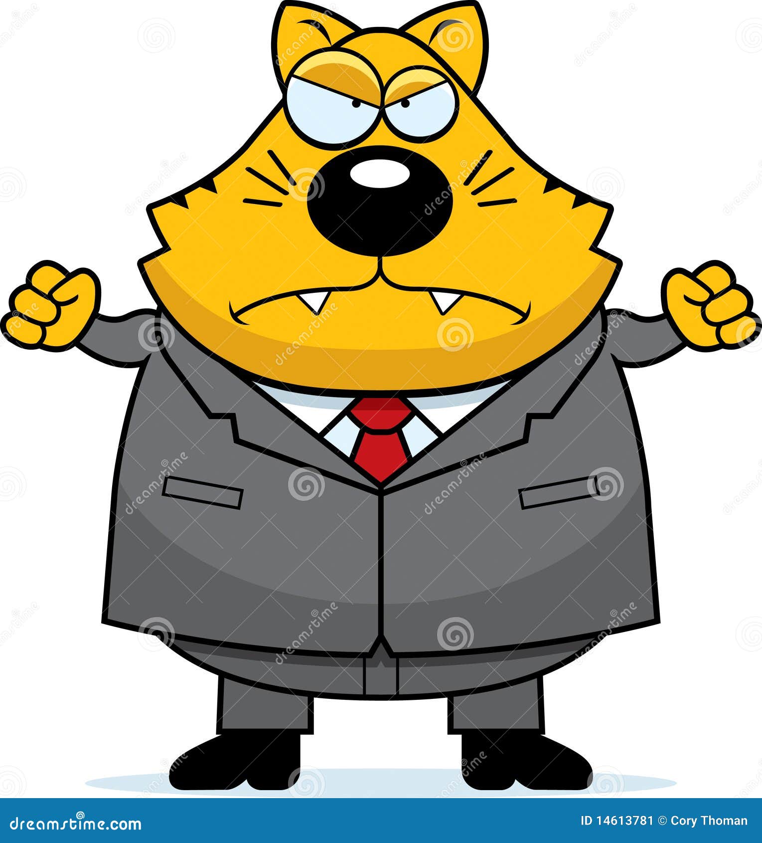 Angry Fat Cat stock vector. Illustration of angry, animal - 14613781