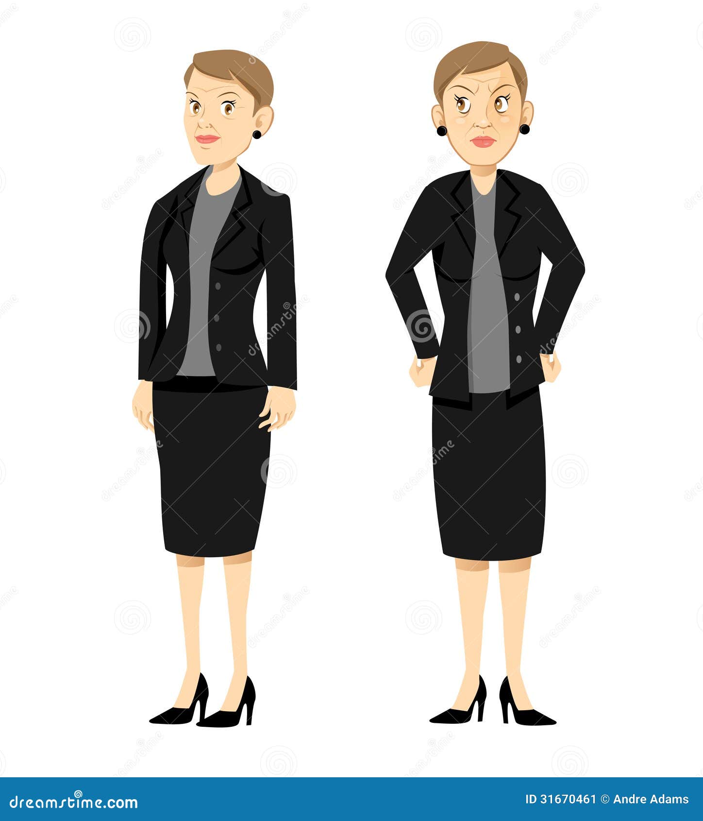 Angry female boss stock vector. Illustration of angry - 31670461
