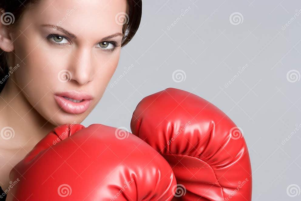 Angry Female boxer stock image. Image of close, exercising - 9793445