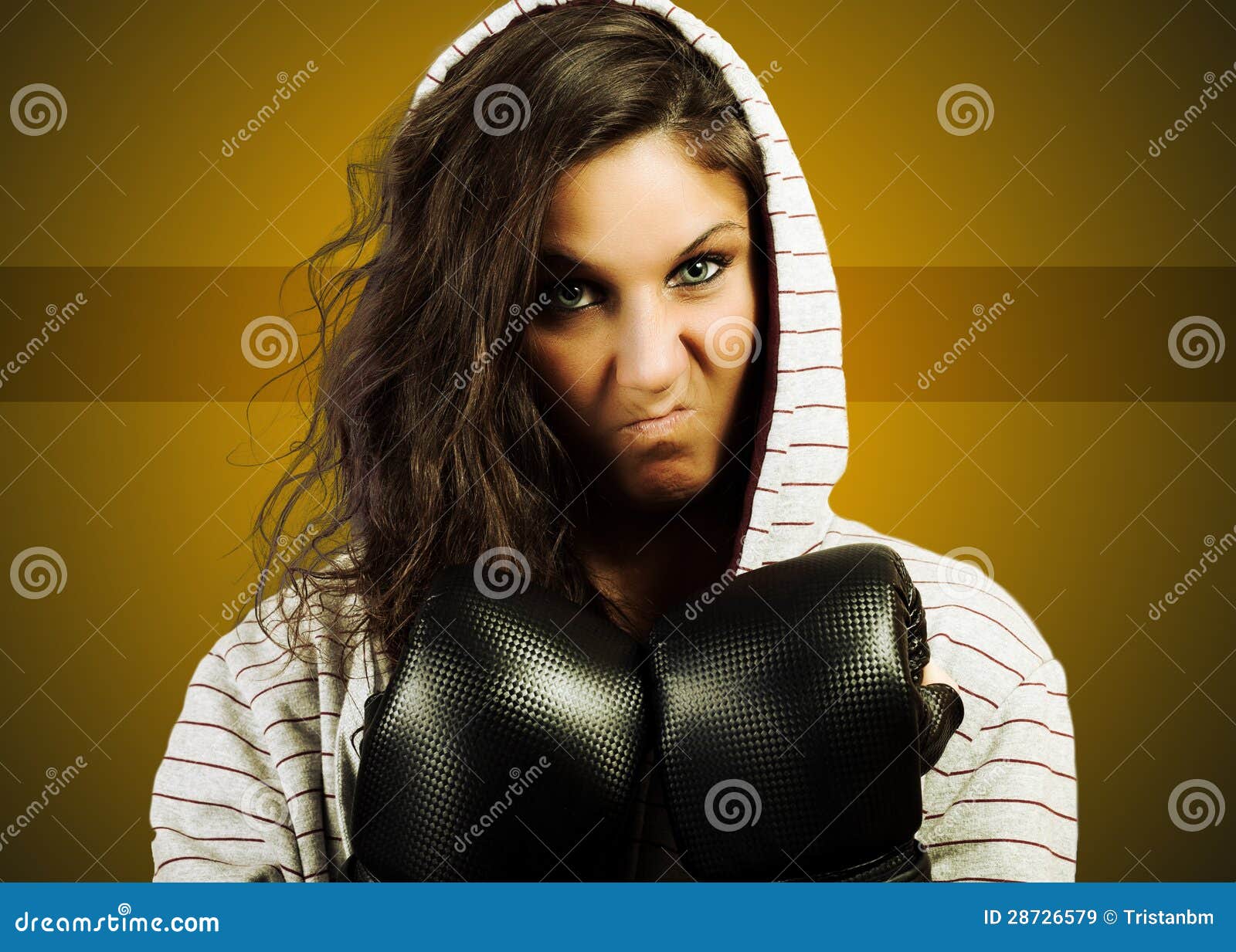 Angry female boxing stock image. Image of expressive - 28726579
