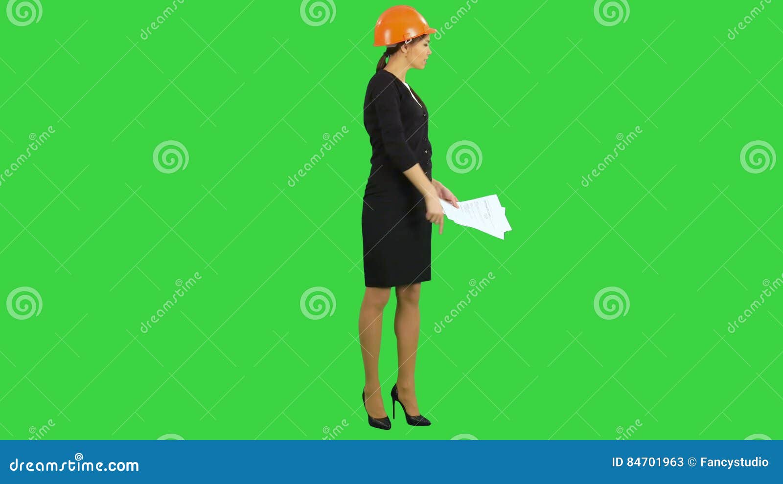Angry Female Construction Supervisor Holding Documents and Shouting at ...