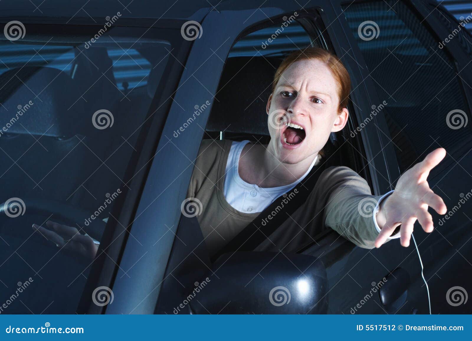 Angry Female Driver stock photo. Image of vehicle, annoyed - 5517512