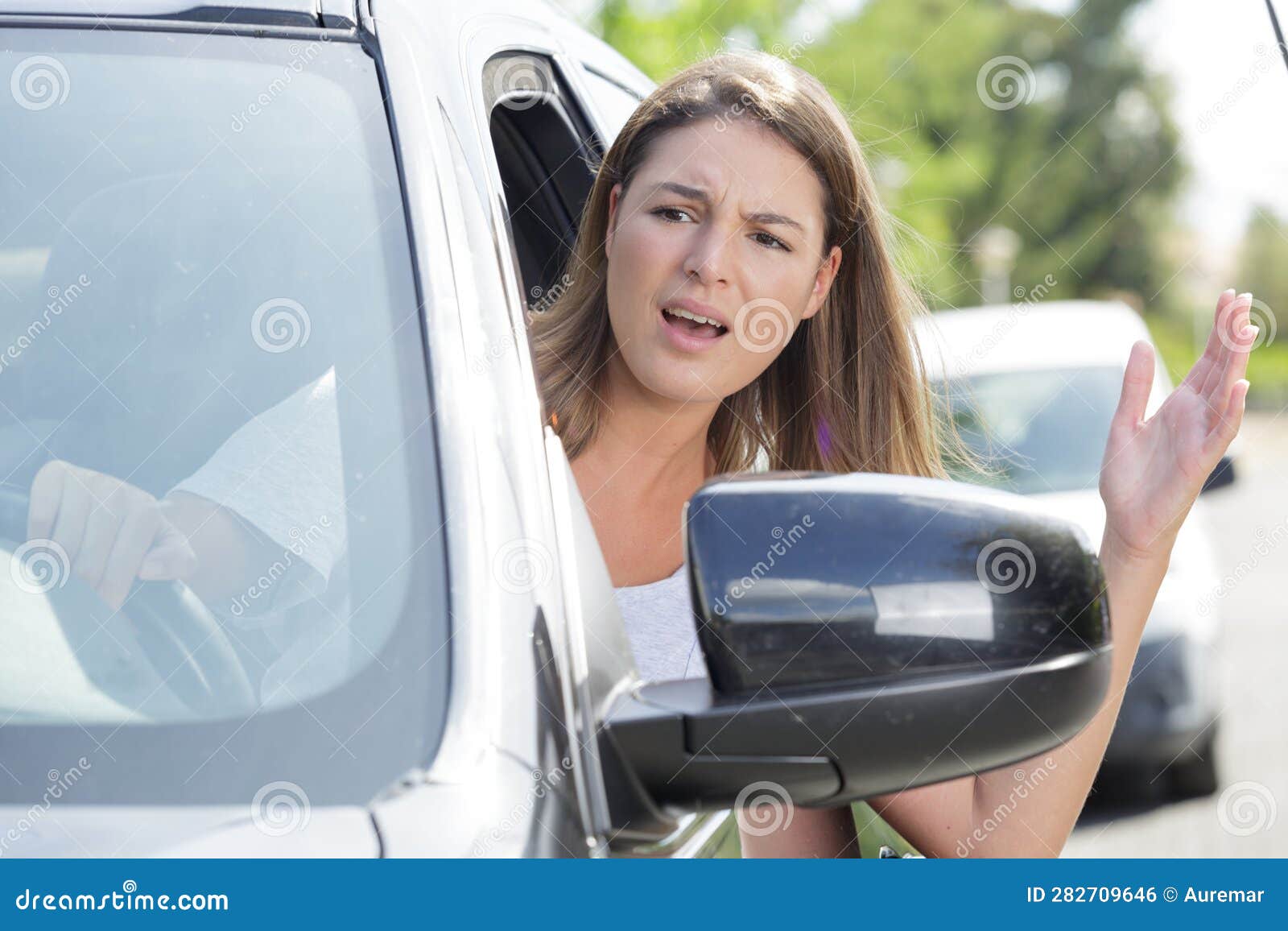 Angry Female Driver Shouting Stock Photo - Image of move, stop: 282709646