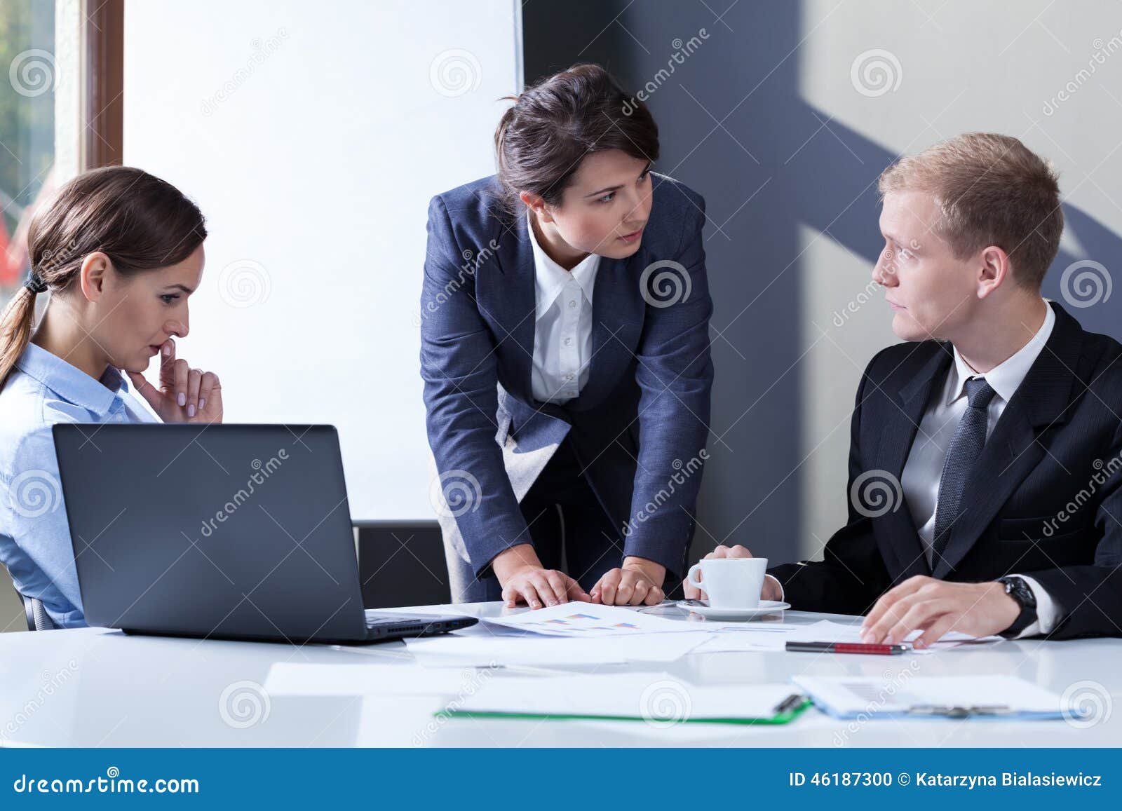Angry female manager stock photo. Image of manager, assistant - 46187300