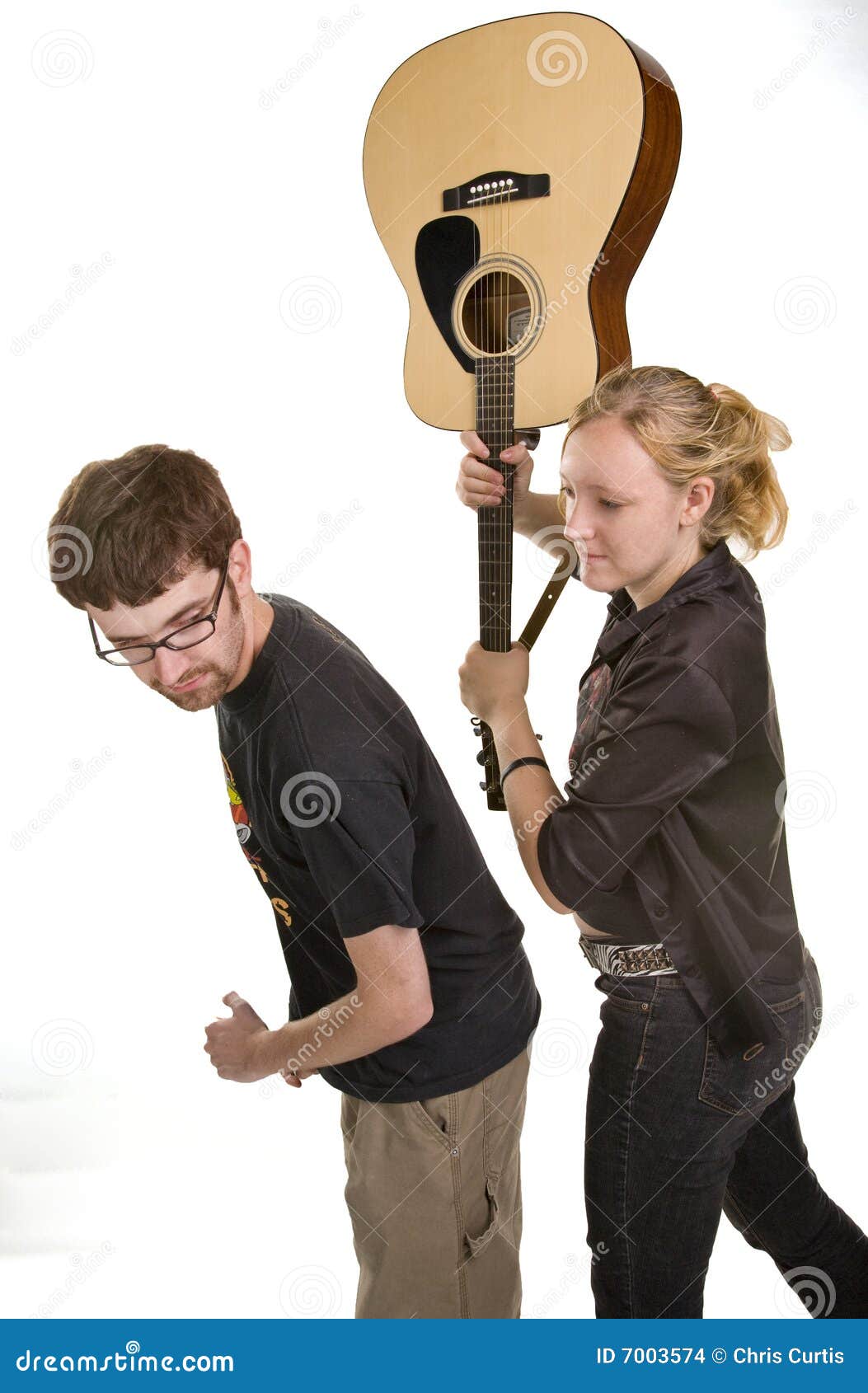 Angry female musician stock photo. Image of smash, roll - 7003574