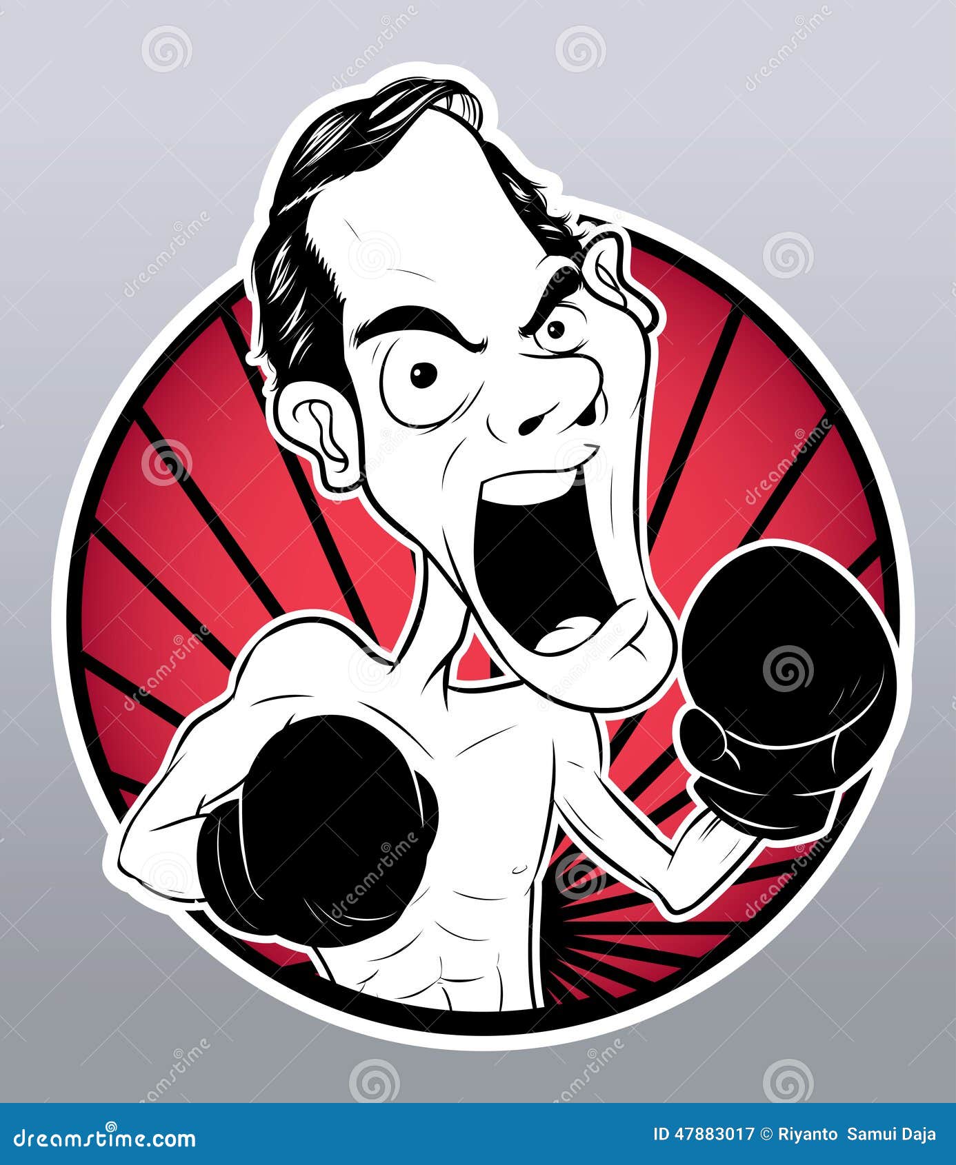 Angry Fighter Cartoon Vector | CartoonDealer.com #47882807