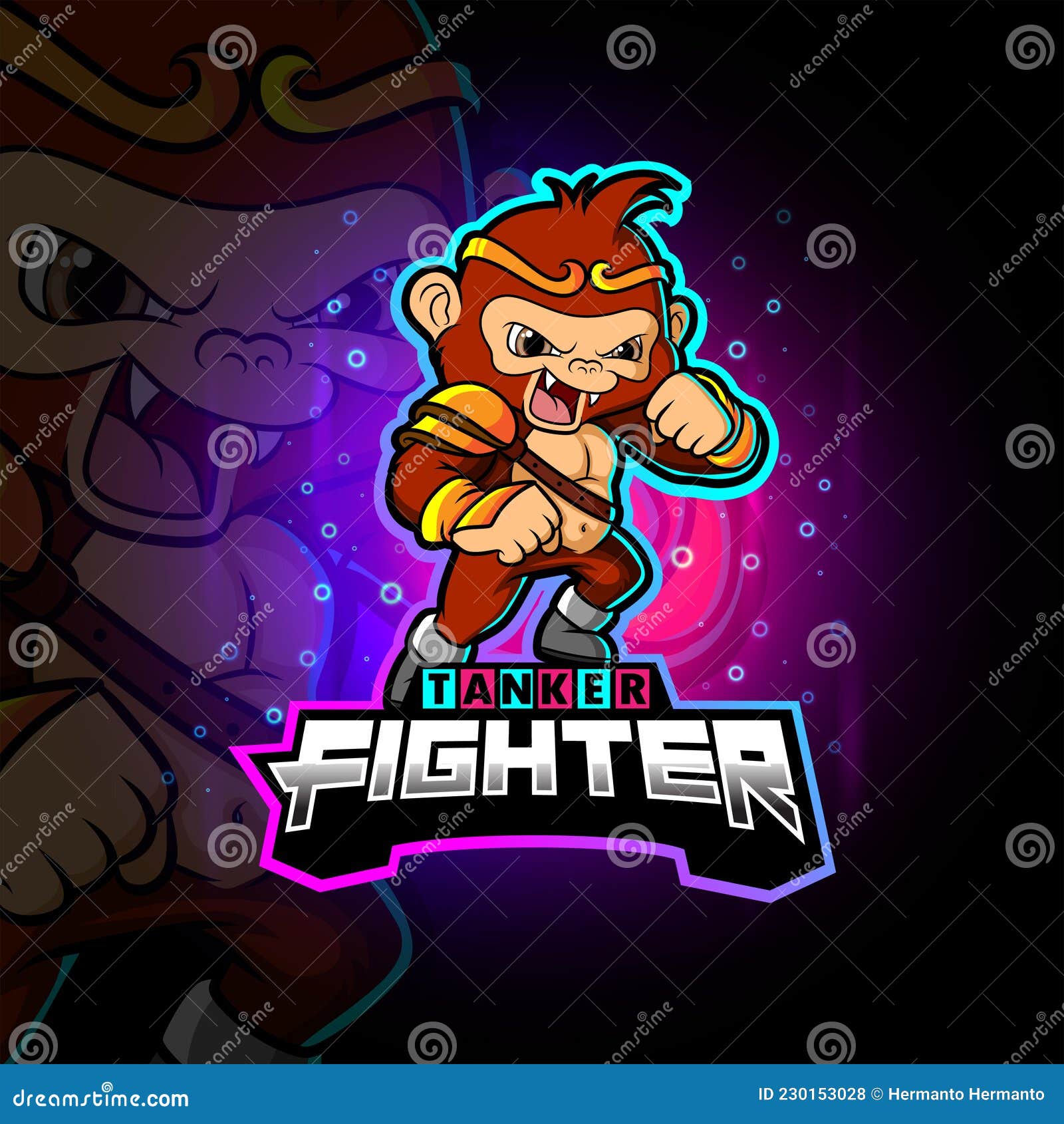 Angry Fighter Cartoon Vector | CartoonDealer.com #47882807