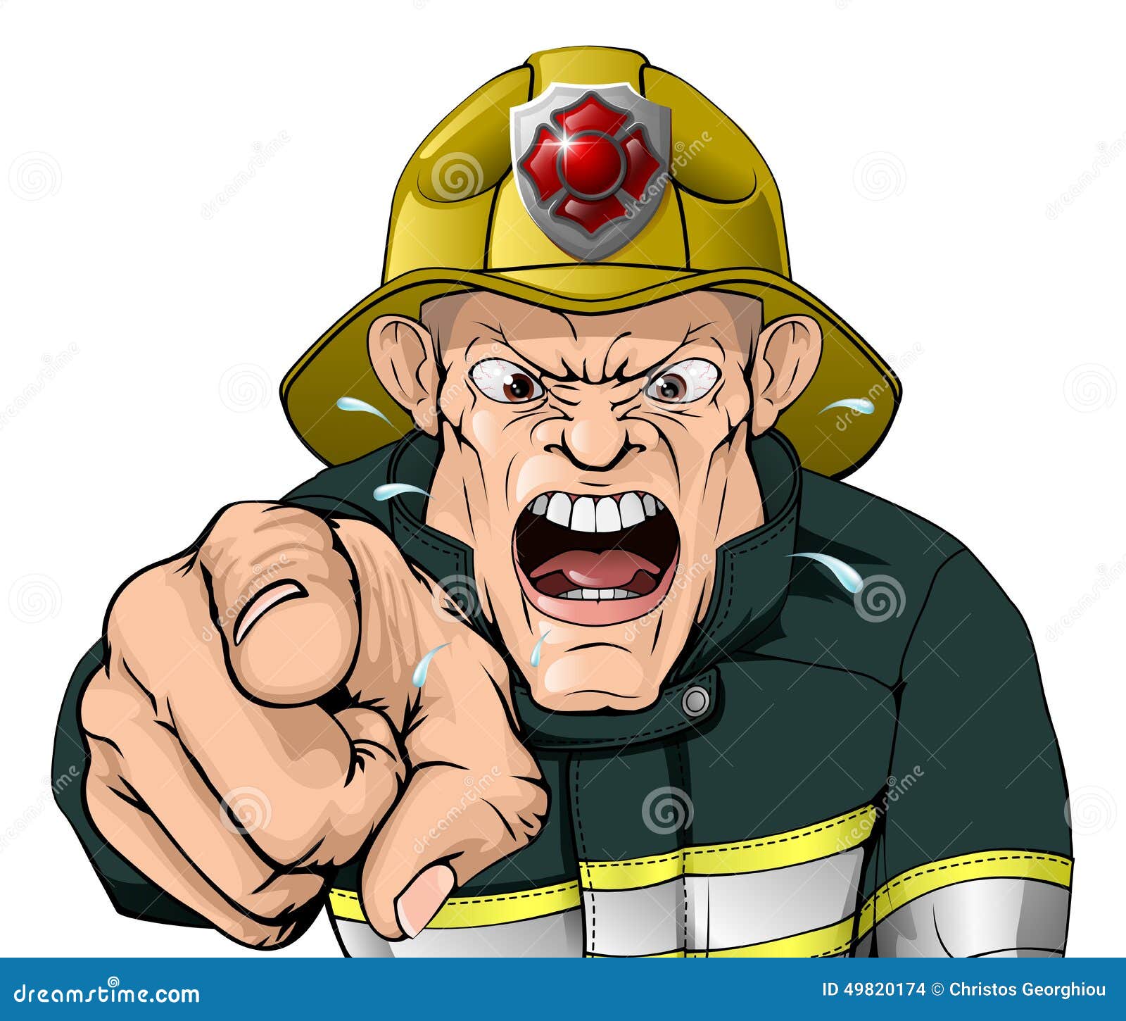 Fire Fighter Professional And Signs Of Extinguisher Instructions.Vector ...