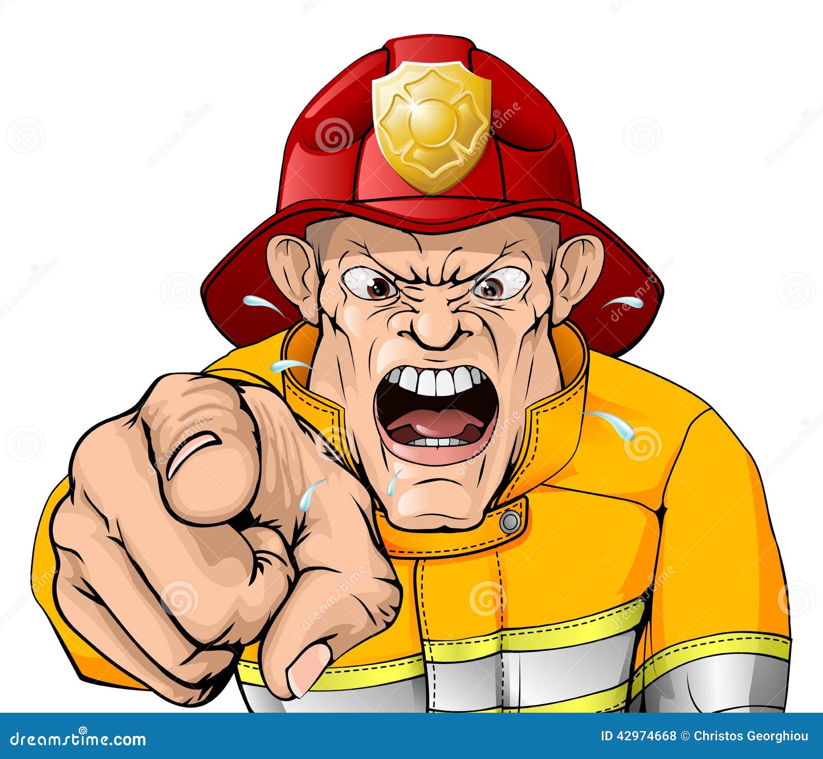 Angry fireman cartoon stock vector. Illustration of angry - 42974668 Angry fireman cartoon stock vector. Illustration of angry - 42974668