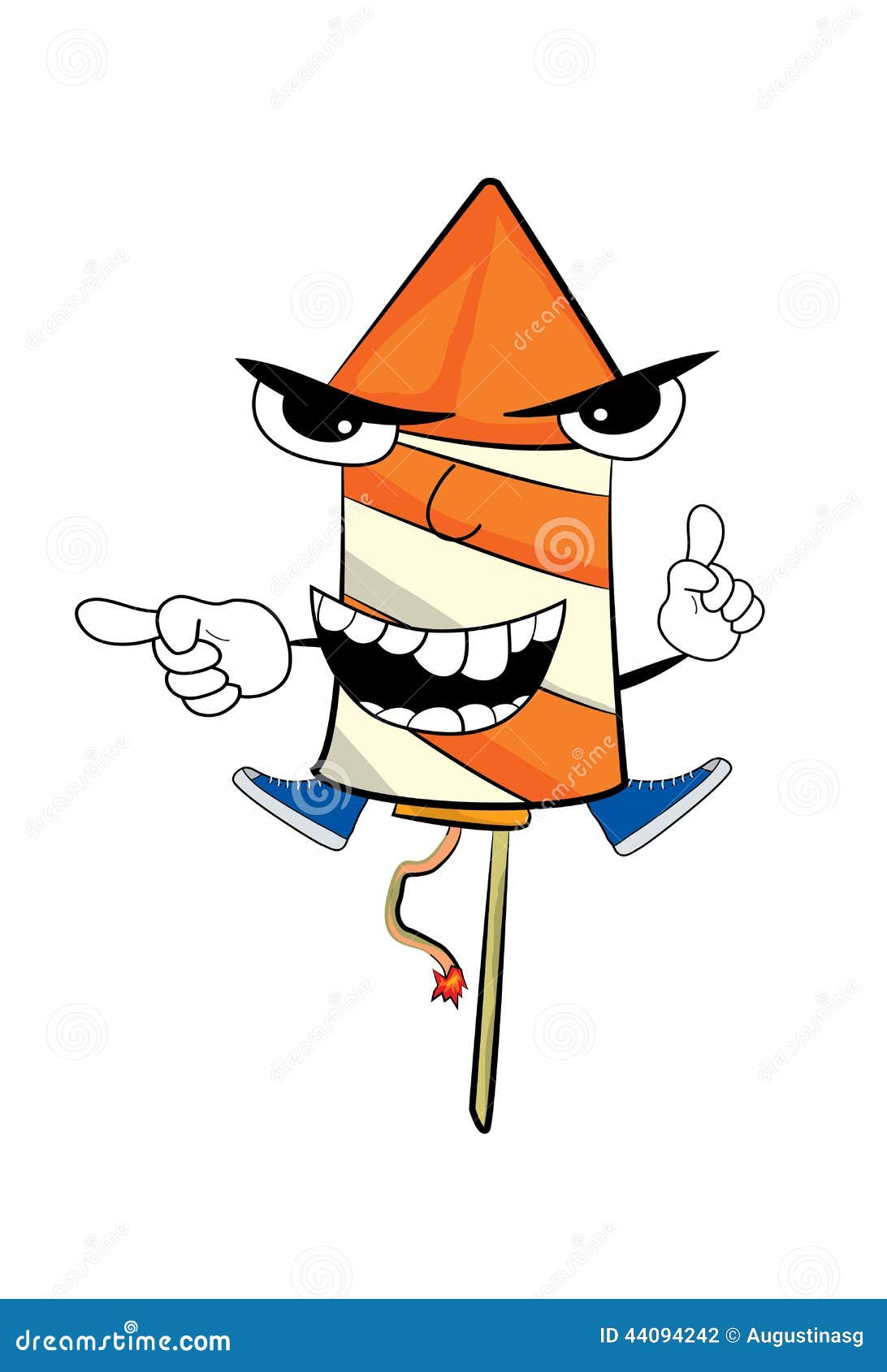 Angry Fireworks Cartoon | CartoonDealer.com #44094242