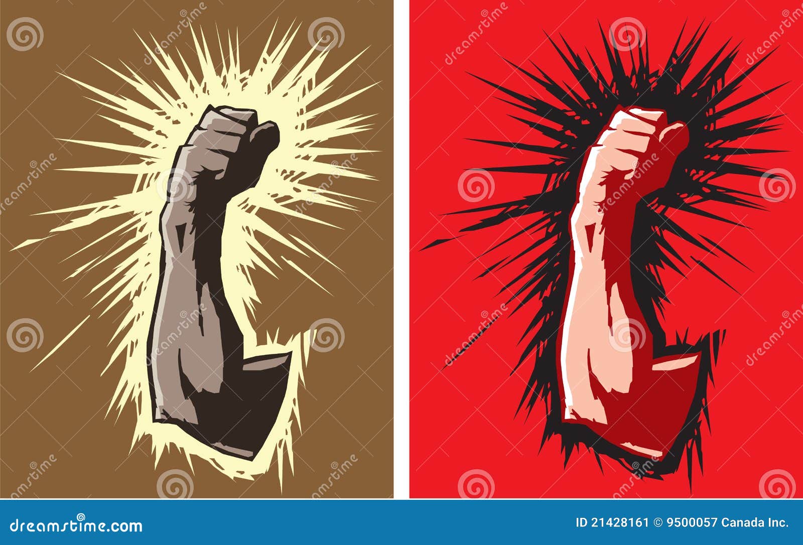 Angry fist stock vector. Illustration of striking, muscular - 21428161