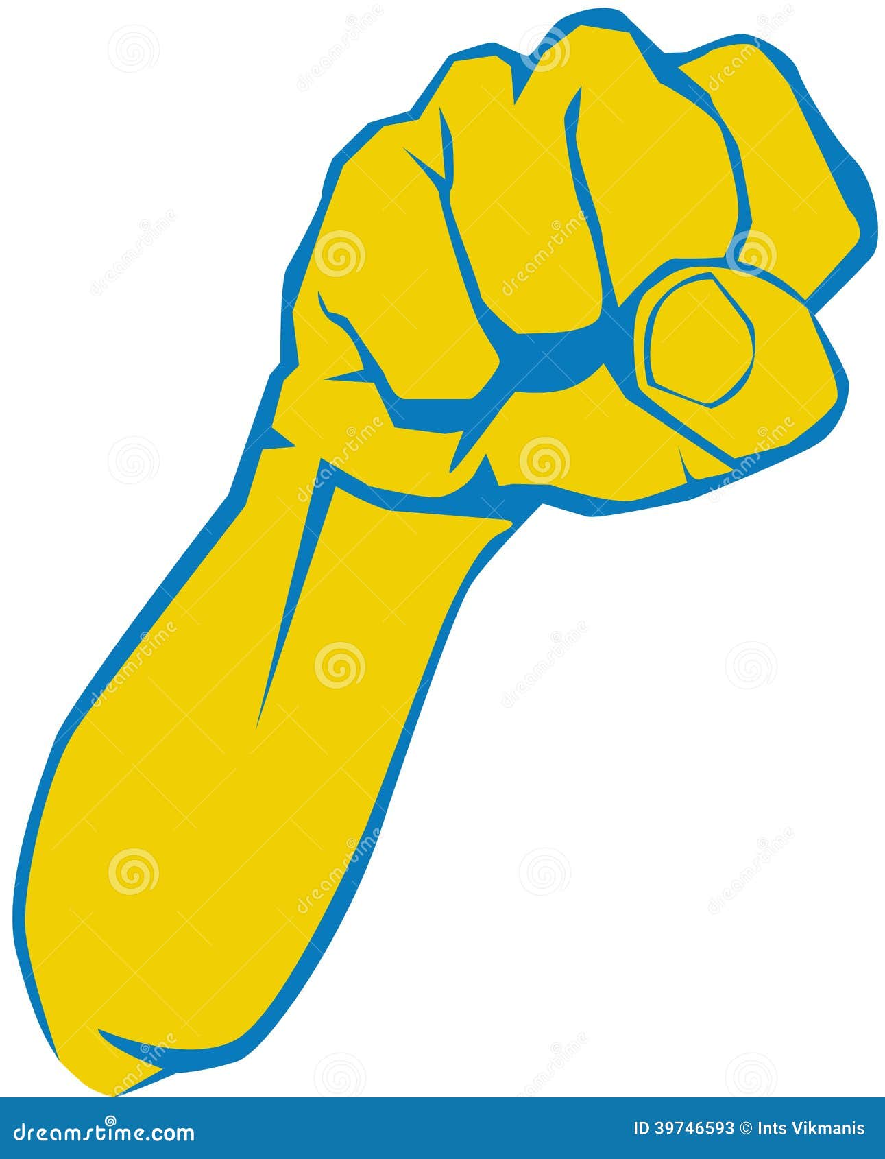 Angry fist, elbow stock vector. Illustration of rage - 39746593