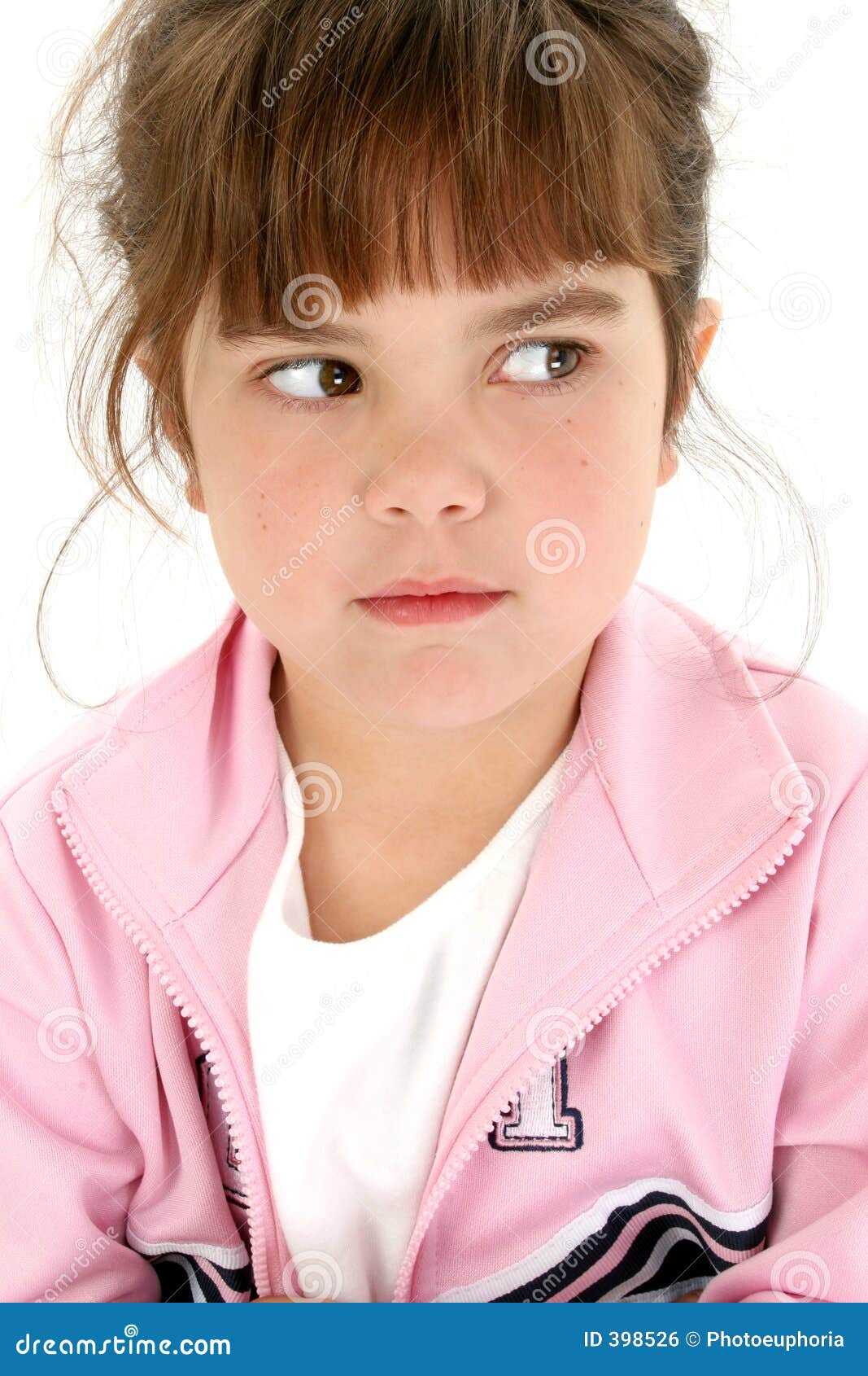 Angry Five Year Old Girl stock photo. Image of expression - 398526