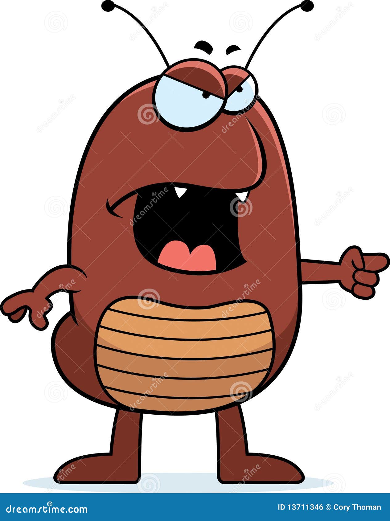 Angry Flea stock vector. Illustration of animal, cartoon - 13711346