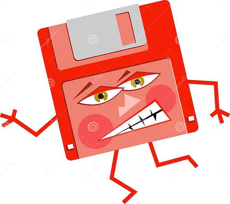 Angry Floppy stock vector. Illustration of business, graphics - 47500