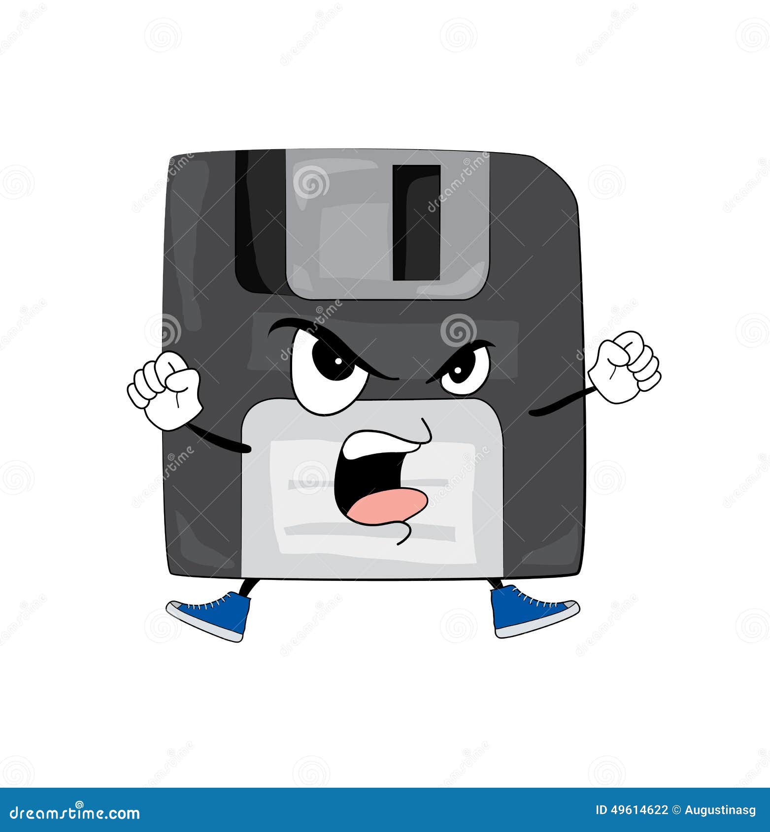 Angry Floppy Disk Cartoon Royalty-Free Illustration | CartoonDealer.com ...