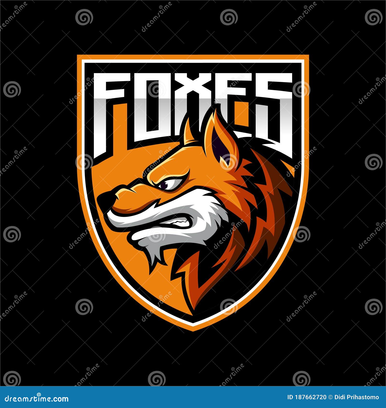 ANGRY FOX LOGO MASCOT VECTOR ILLUSTRATION Stock Illustration ...