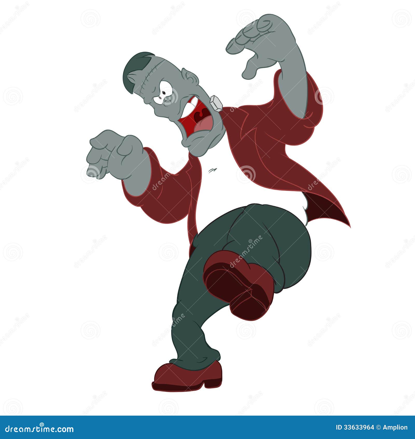 Angry Frankenstein stock vector. Illustration of horror - 33633964