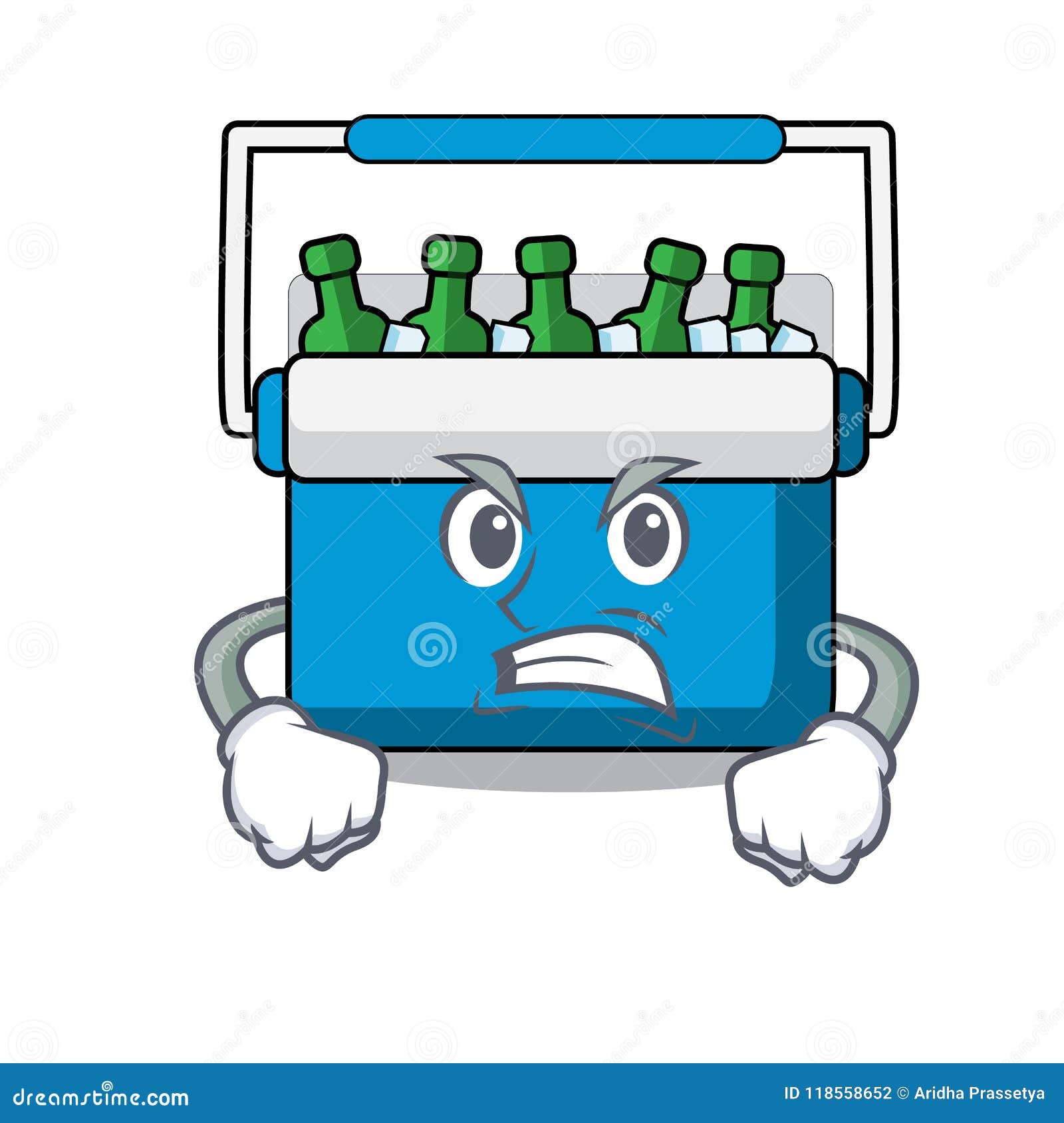 Angry Air Cooler Isolated With The Cartoon Vector Illustration ...
